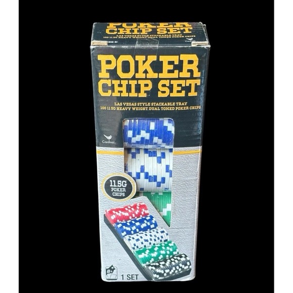 Cardinal | Games | Poker Chips Las Vegas Style Stackable Tray 0 115g ...